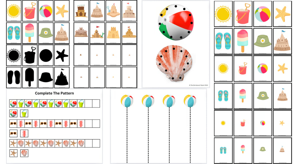 Six Summer Activities - FREE Printables - The Montessori Room