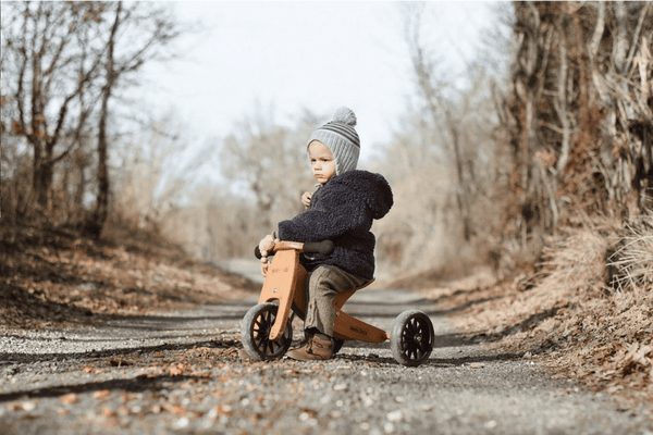 Kinderfeets 2 in 1 Tiny Tot Balance Bike Bamboo