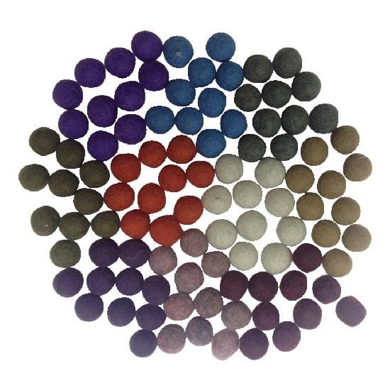 Papoose Felt Winter Balls (2.5cm) I The Montessori Room