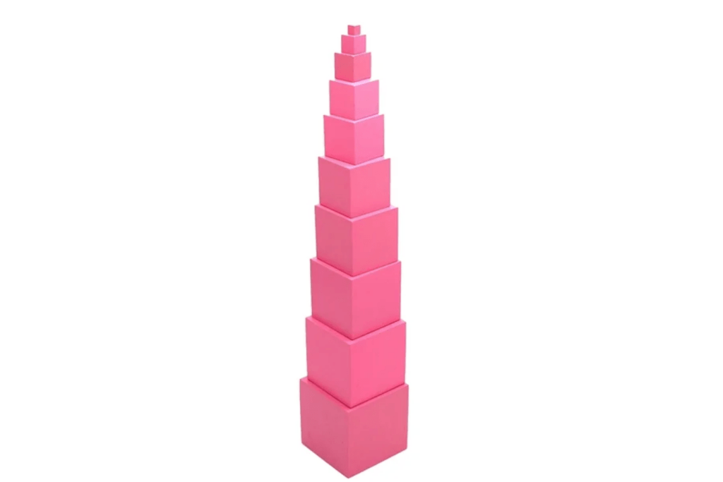 The Pink Tower (Available with and without stand) - The Montessori Room