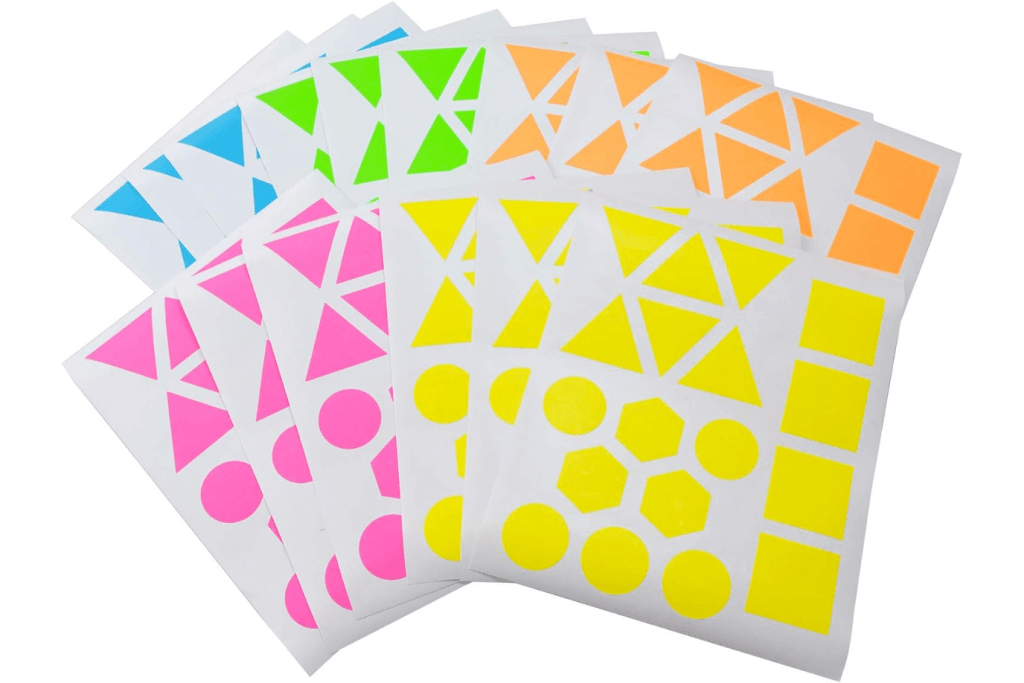 Geometric Stickers (great for Dot Printables) I The Montessori Room