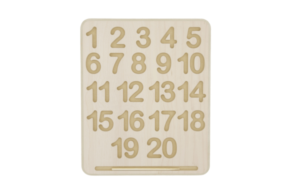 Wooden Number Tracing Board I The Montessori Room Toronto