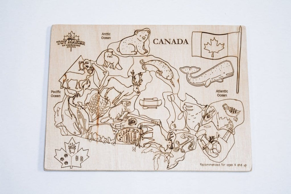 Wooden Map of Canada Puzzle I The Montessori Room
