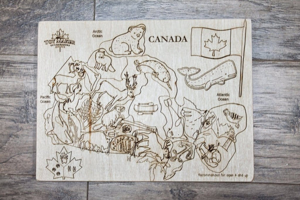 Wooden Map of Canada Puzzle I The Montessori Room